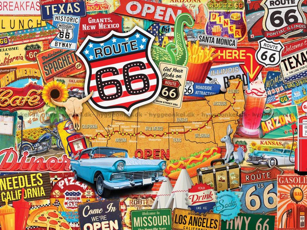 Route 66: Collage, 550 brikker puslespil, MasterPieces - 32024
