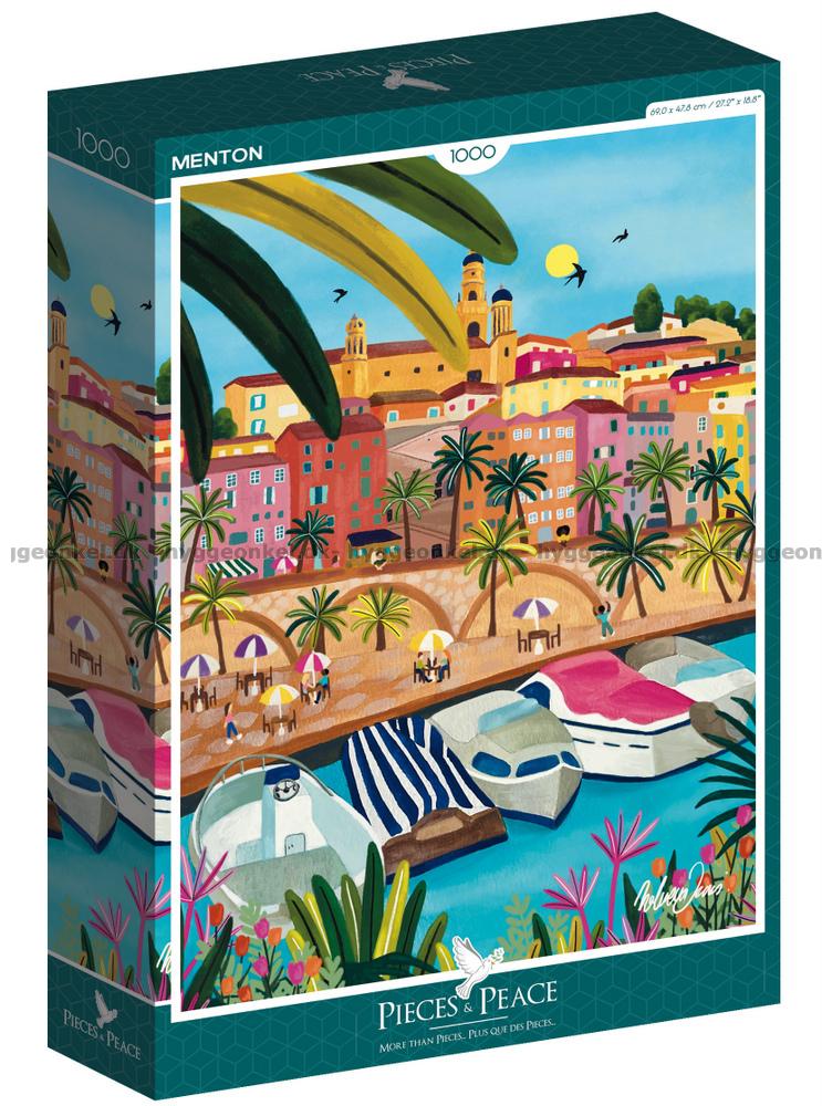 Frankrig Menton 1000 Brikker Puslespil Pieces Peace 00009