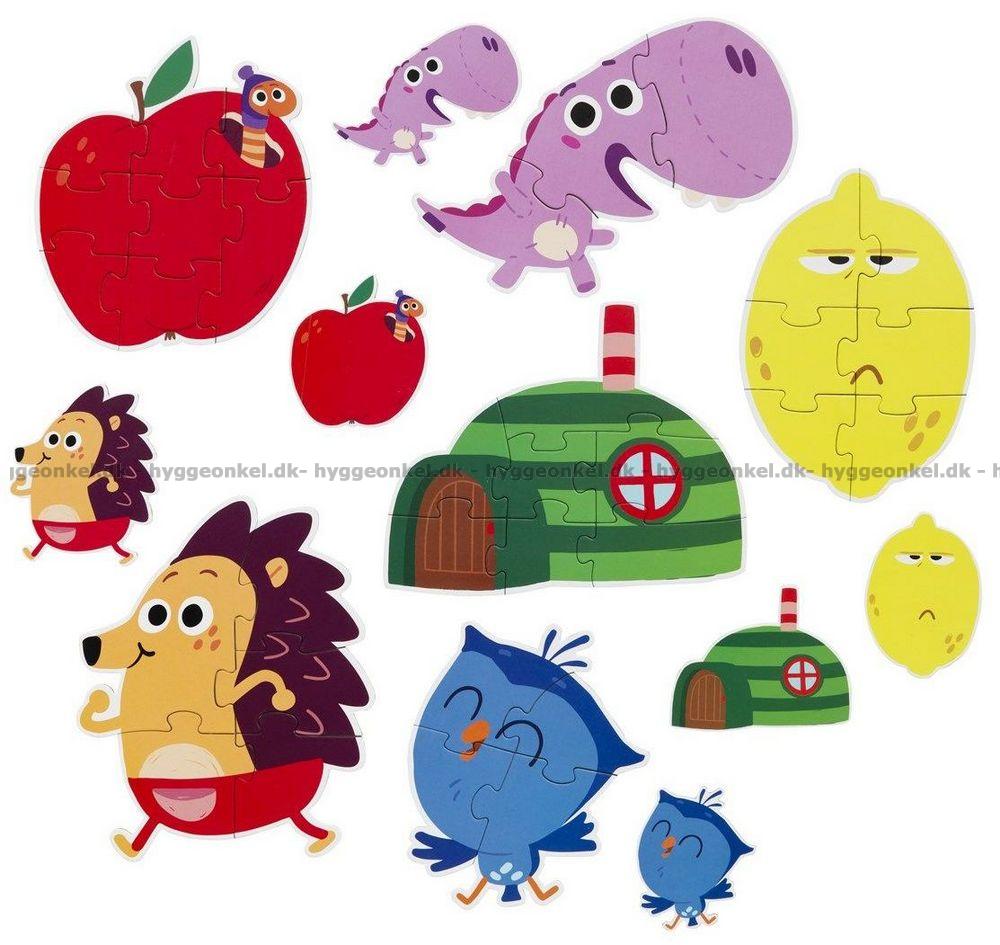 Minisjang: Børste, 3 brikker puslespil, DR - 6-888 - 5707152022366