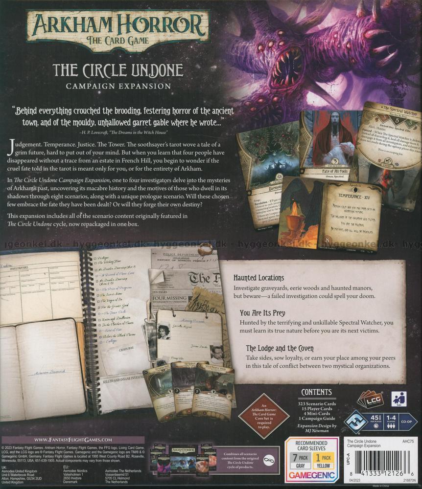 Arkham Horror - The Card Game: Circle Undone - Campaign UDGÅET!!!