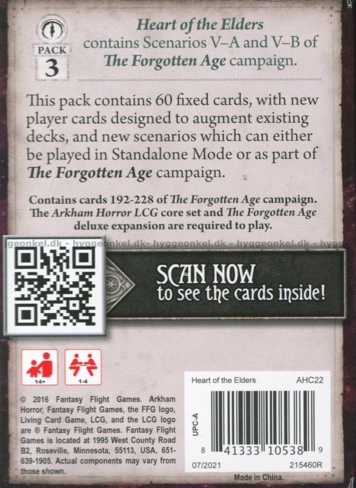 Arkham Horror - The Card Game: Heart of the Elders → Køb det billigt i ...