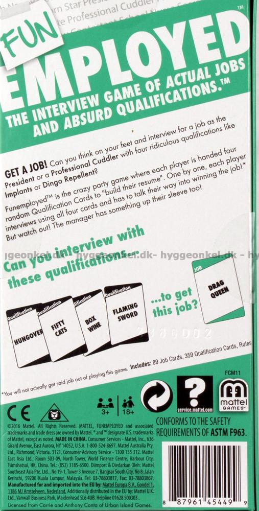 Køb → Funemployed ← billigt. Fragt 39 kr. UDGÅET!!!