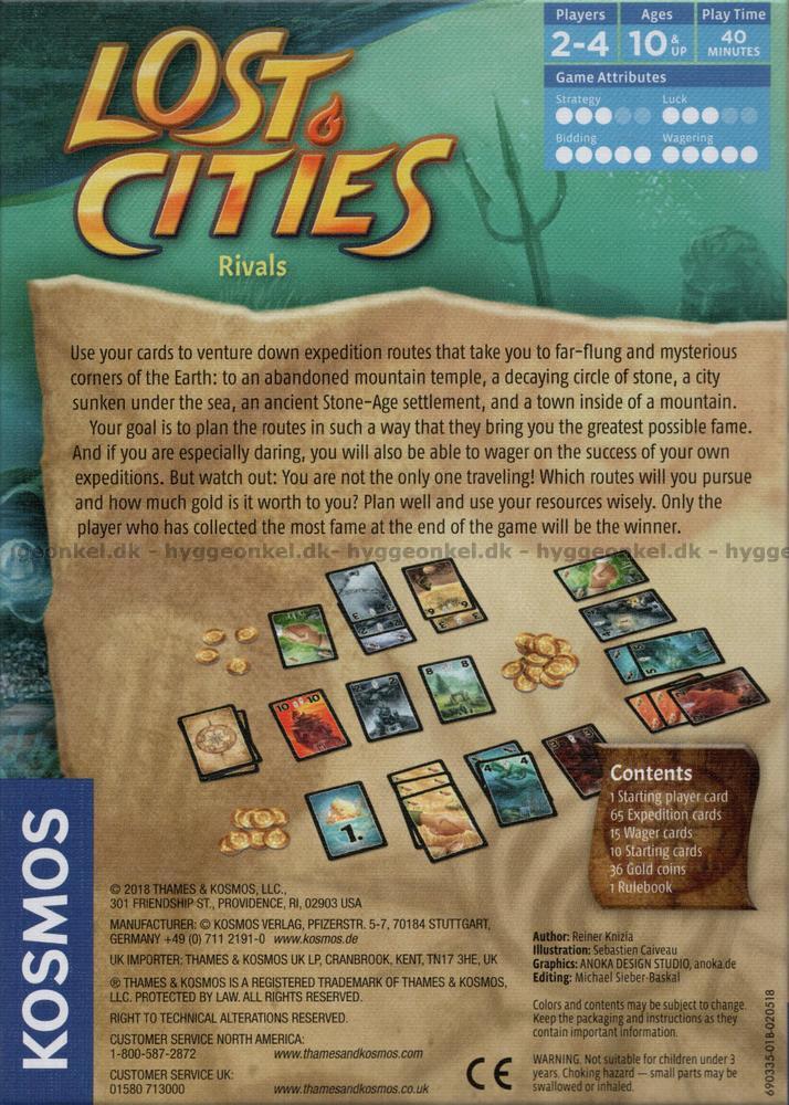 Her kan du købe Lost Cities: Rivals! Fragt 39 kr. - 814743013643 UDGÅET!!!