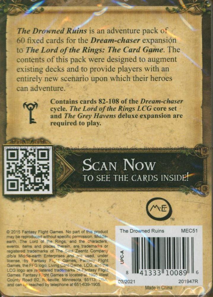 Køb Lord of the Rings LCG: The Drowned Ruins billigt. UDGÅET!!!