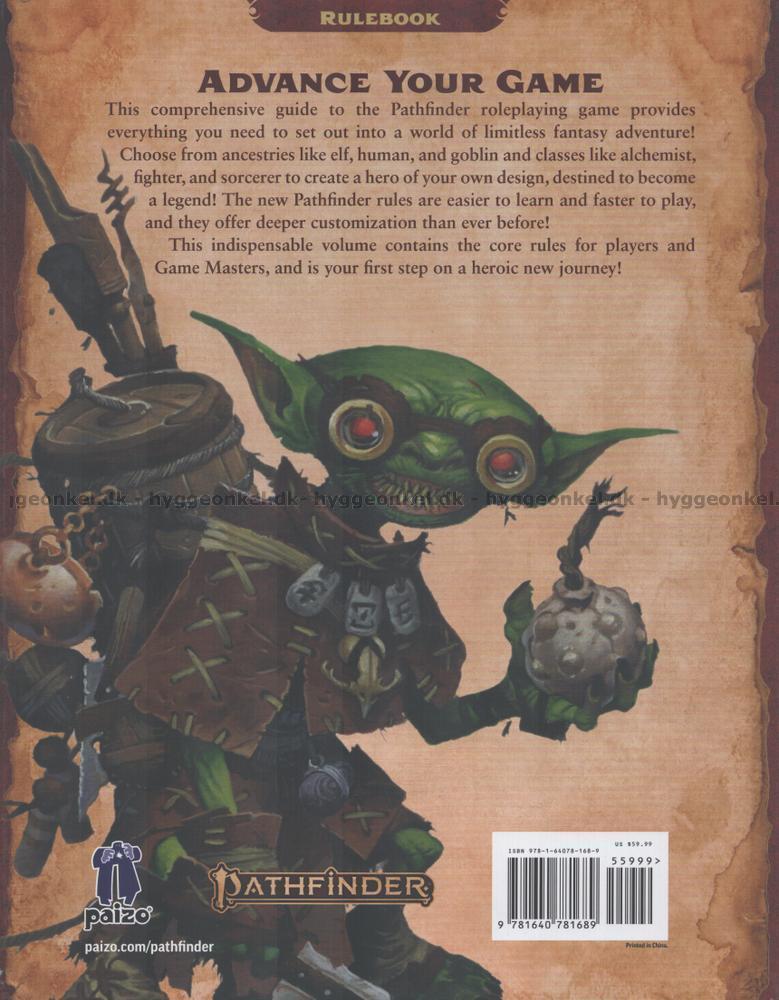 Pathfinder: Core Rulebook 2nd edition → Køb det billigt i dag! UDGÅET!!!