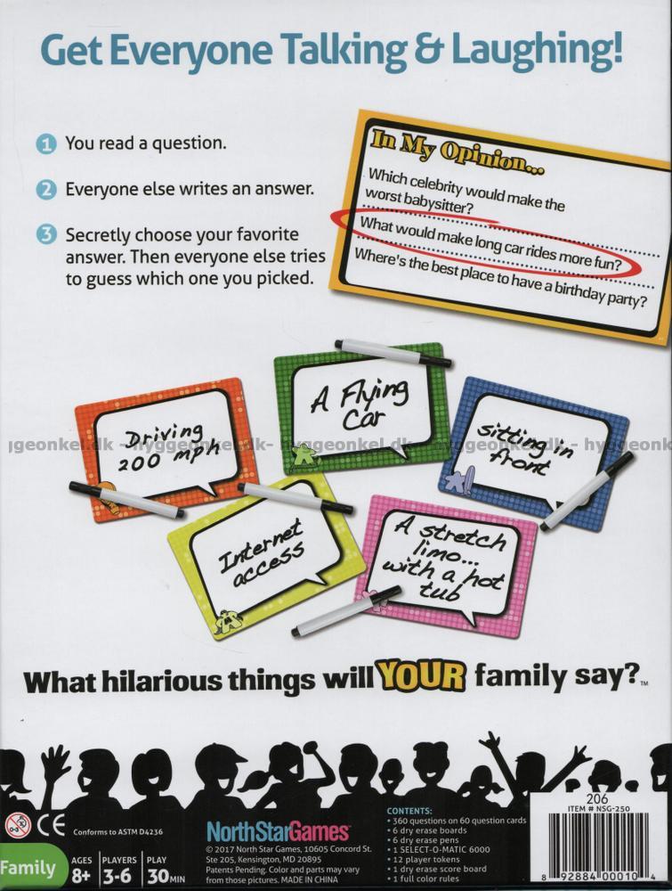 Køb Say Anything: Family Edition selskabsspil her. - 892884000104 UDGÅET!!!