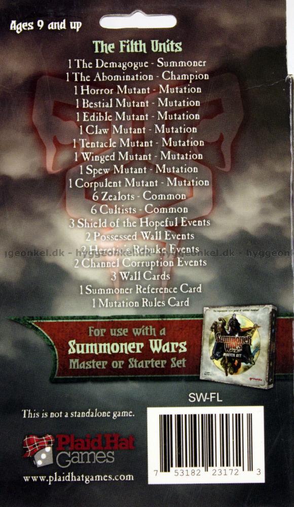 Summoner Wars - Faction Deck: The Filth → Køb det her. - 753182231723 ...